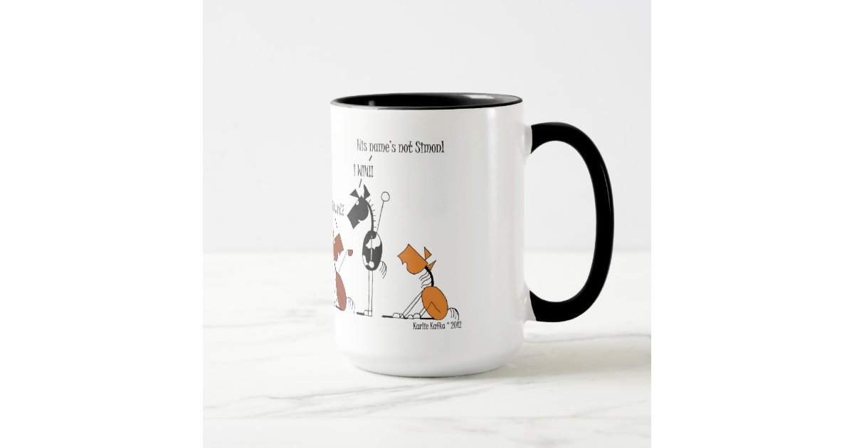 Funny Simon Says Cartoon Mug | Zazzle