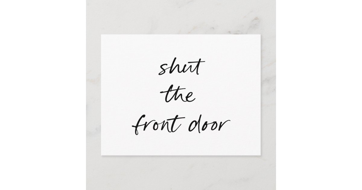 Funny Simple Black White New Home Address Announcement Postcard | Zazzle