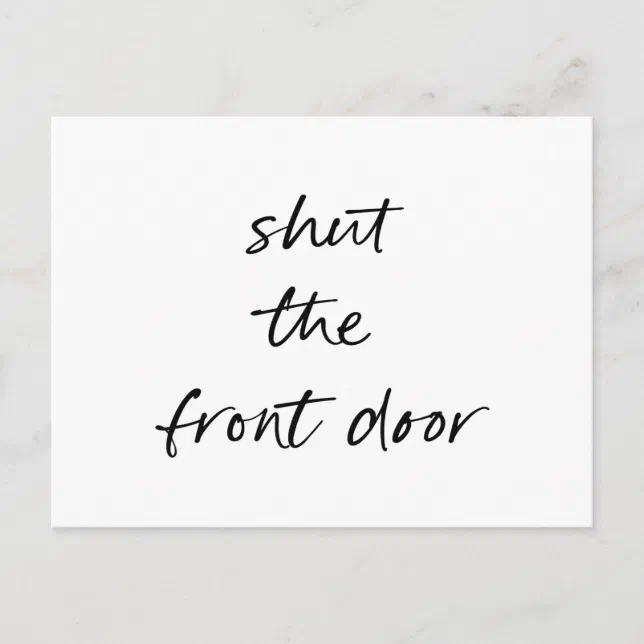 Funny Simple Black White New Home Address Announcement Postcard | Zazzle