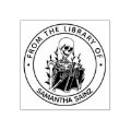 Funny Skeleton From the Library Of Gothic Book Rubber Stamp | Zazzle