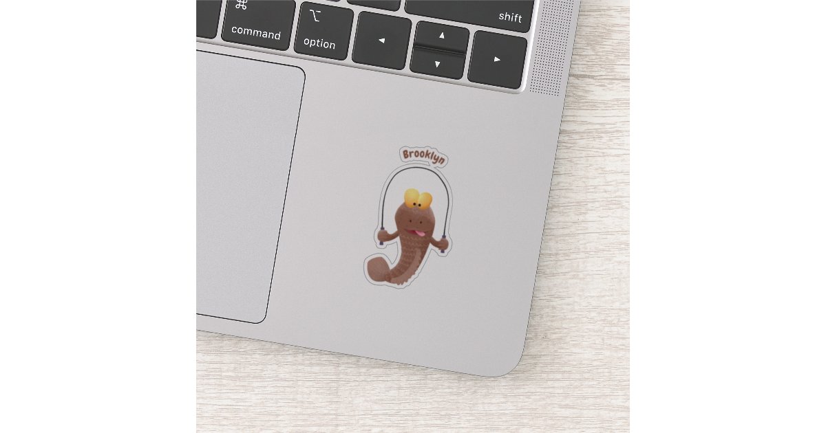 Funny skipping mudskipper fish cartoon sticker | Zazzle