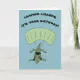 Funny Skydiving Lizard Custom Message Birthday Card | Zazzle