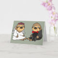 Funny Sloth Bride and Groom Wedding Card | Zazzle