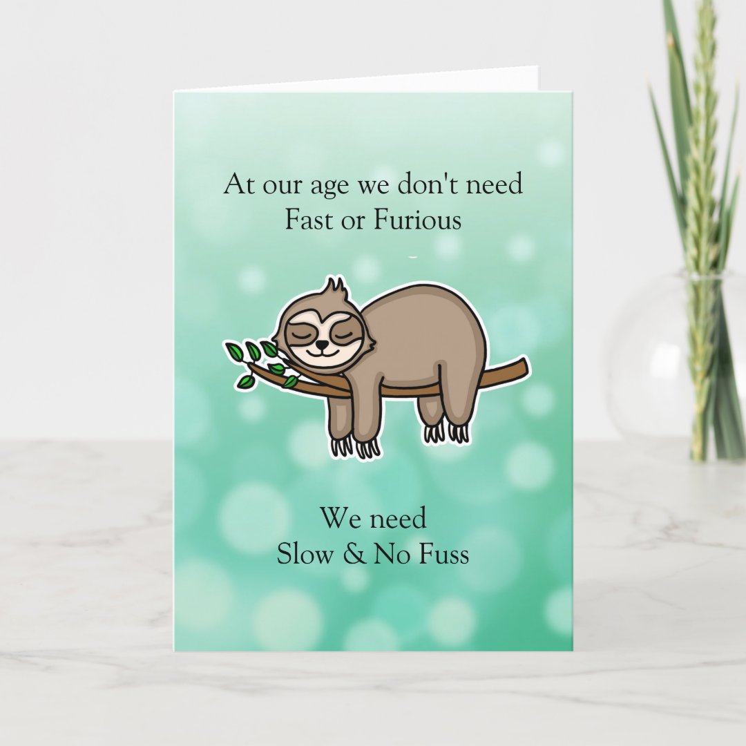 Funny Sloth Happy Birthday Card | Zazzle