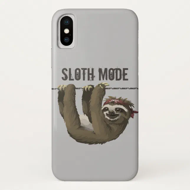 Funny Sloth Mode Phone Case | Zazzle