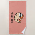 Funny sloth spirit animal beach towel | Zazzle