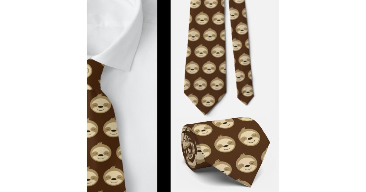 Funny Sloths Gag Gift Neck Tie Necktie | Zazzle