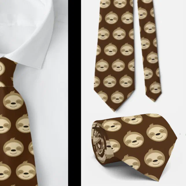 Funny Sloths Gag Gift Neck Tie Necktie | Zazzle