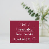 Funny Smart Grad Graduation Party Invitation Card | Zazzle