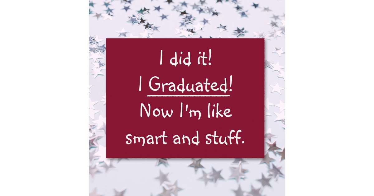 Funny Smart Grad Graduation Party Invitation Card | Zazzle