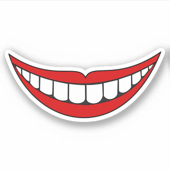 Funny Smile Illustration Sticker | Zazzle