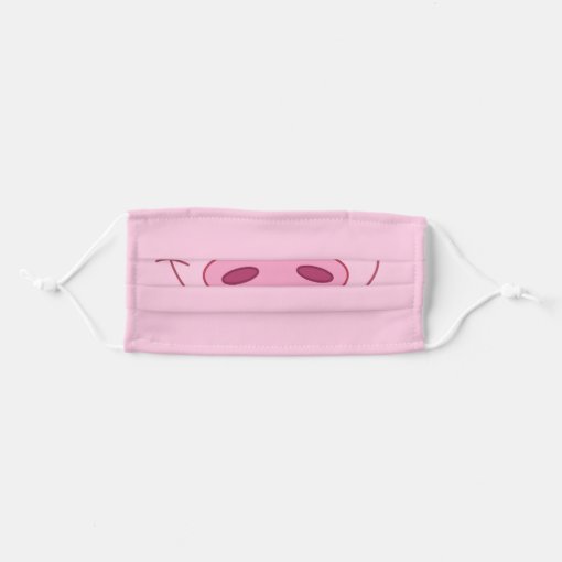 Funny Smiling Pig Snout Adult Cloth Face Mask | Zazzle