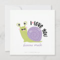Funny Snail Valentines Day Greeting Card | Zazzle