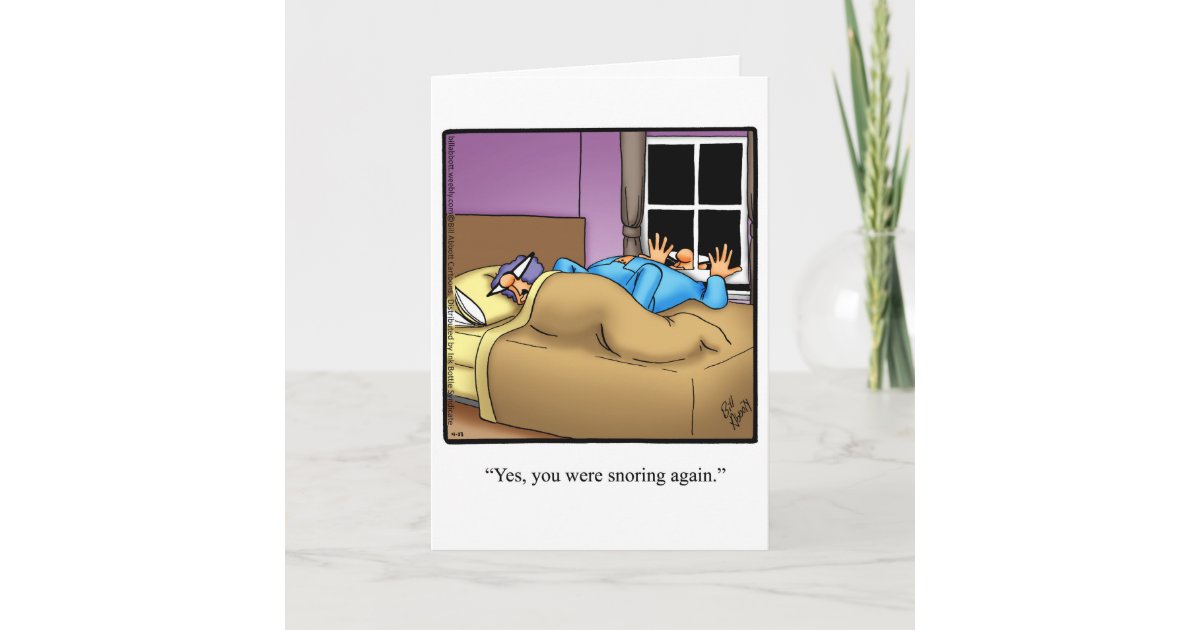 Funny Snoring Humor Anniversary Card | Zazzle
