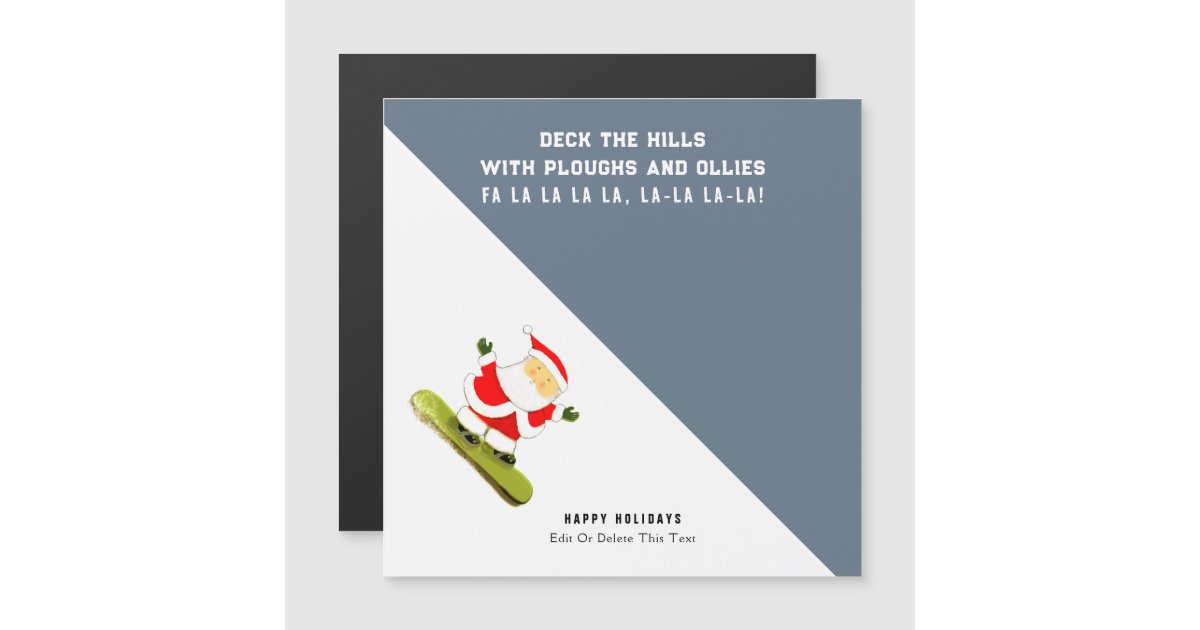 Funny Snowboarding Christmas Cards | Zazzle