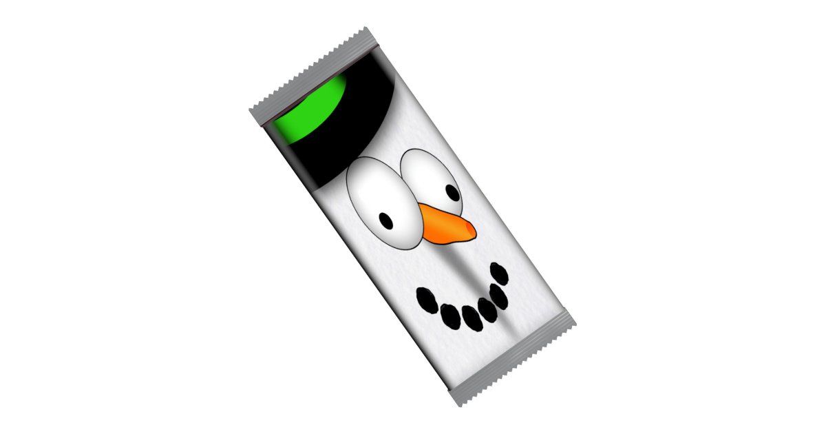 Funny Snowman Christmas Candy Bar Wrappers Favors Notepad | Zazzle