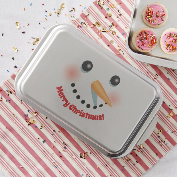 Funny Snowman Face Cartoon Cake Pan | Zazzle.com
