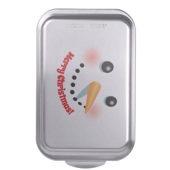 Funny Snowman Face Cartoon Cake Pan | Zazzle