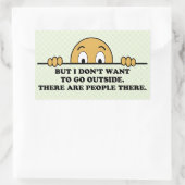 Funny Social Anxiety Coronavirus Rectangular Sticker | Zazzle