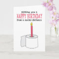 Funny Social Distancing Birthday Card | Zazzle