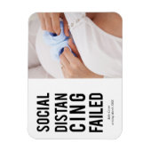 Funny Social Distancing Failed Modern Minimal Magnet | Zazzle