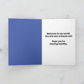 Funny Social Distancing House Cat- Coping Card | Zazzle
