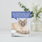 Funny Social Distancing House Cat Postcard | Zazzle