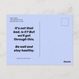 Funny Social Distancing House Cat Postcard | Zazzle