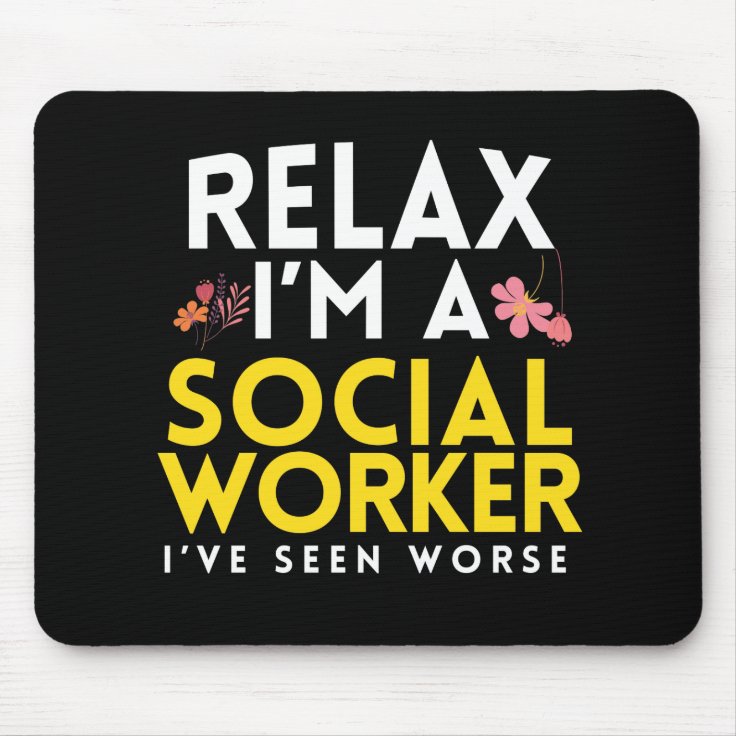 Funny Social Work Worker Gift Mouse Pad | Zazzle