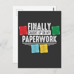 Funny Social Worker Paperwork Office Retirement Jo Postcard | Zazzle