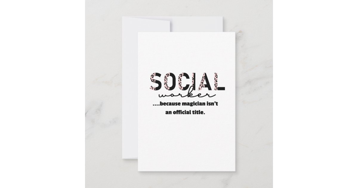 Funny Social Worker Thank You Card | Zazzle