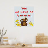 Funny Song Titles Oldies Yes We Have No Bananas Poster | Zazzle