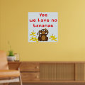 Funny Song Titles Oldies Yes We Have No Bananas Poster | Zazzle