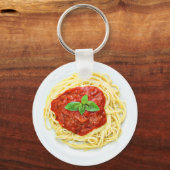 Funny Spaghetti Dinner Plate Food Key Chain | Zazzle