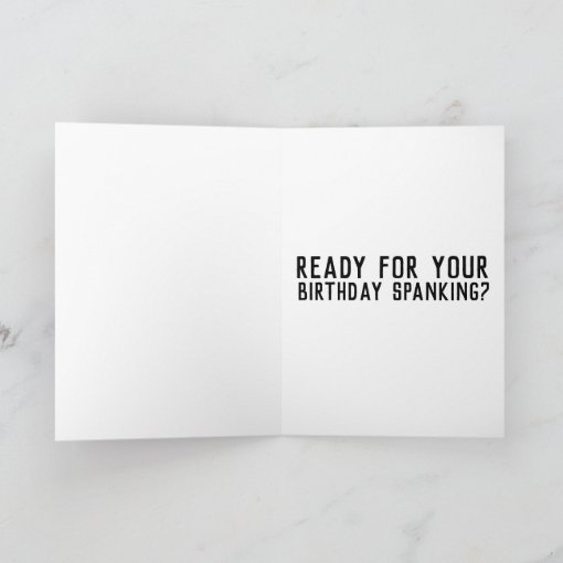 FUNNY SPANKING BIRTHDAY CARDS, A GOOD TANNING CARD | Zazzle