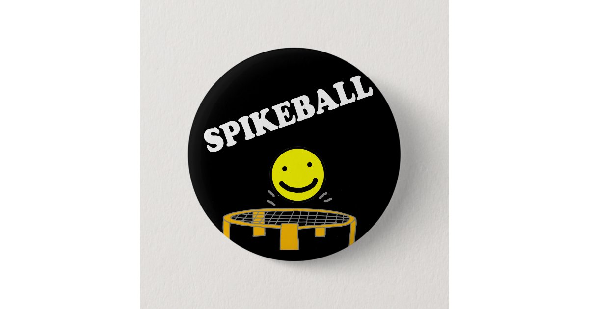 Funny Spikeball Net with Smile Face Art Button | Zazzle