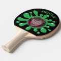 Funny Splatter Squish Green Goo Custom Name Photo Ping-Pong Paddle | Zazzle