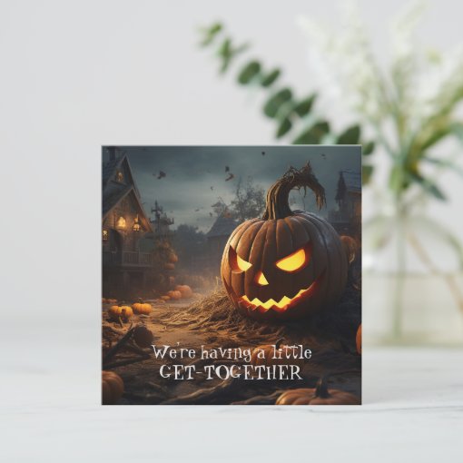 Funny Spooky Haunted House Halloween Dinner Party Invitation | Zazzle