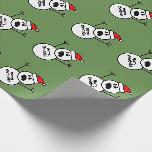 Funny spooky Santa Claus snowman Christmas Wrapping Paper | Zazzle