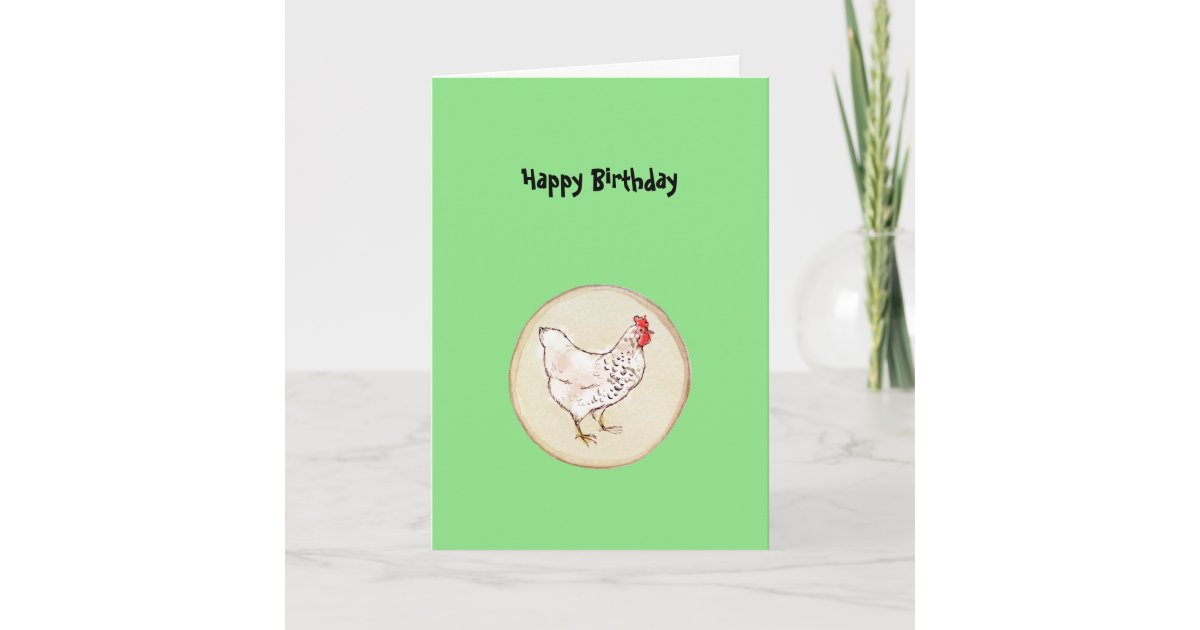 Funny Spring Chicken Birthday Card | Zazzle
