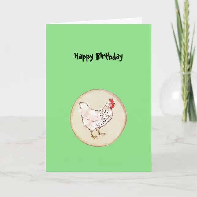 Funny Spring Chicken Birthday Card | Zazzle