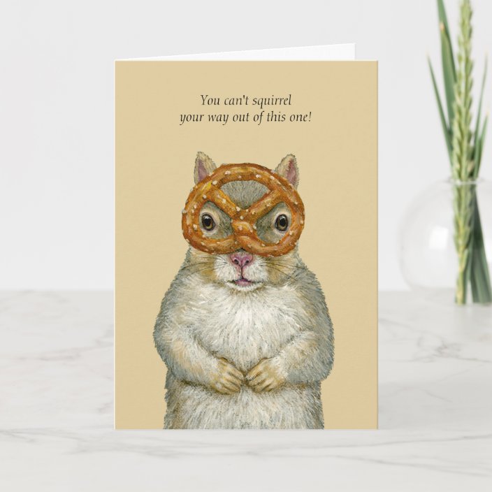 Funny squirrel birthday card | Zazzle.com