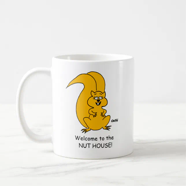 Funny Squirrel Nut House Cartoon Coffee Mug | Zazzle