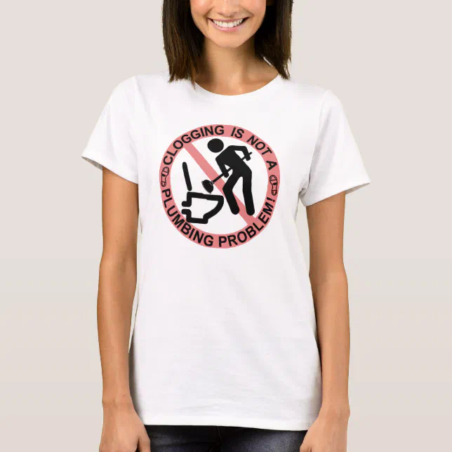 Funny Stick Figure Plunger Clogging Dancer T-Shirt | Zazzle