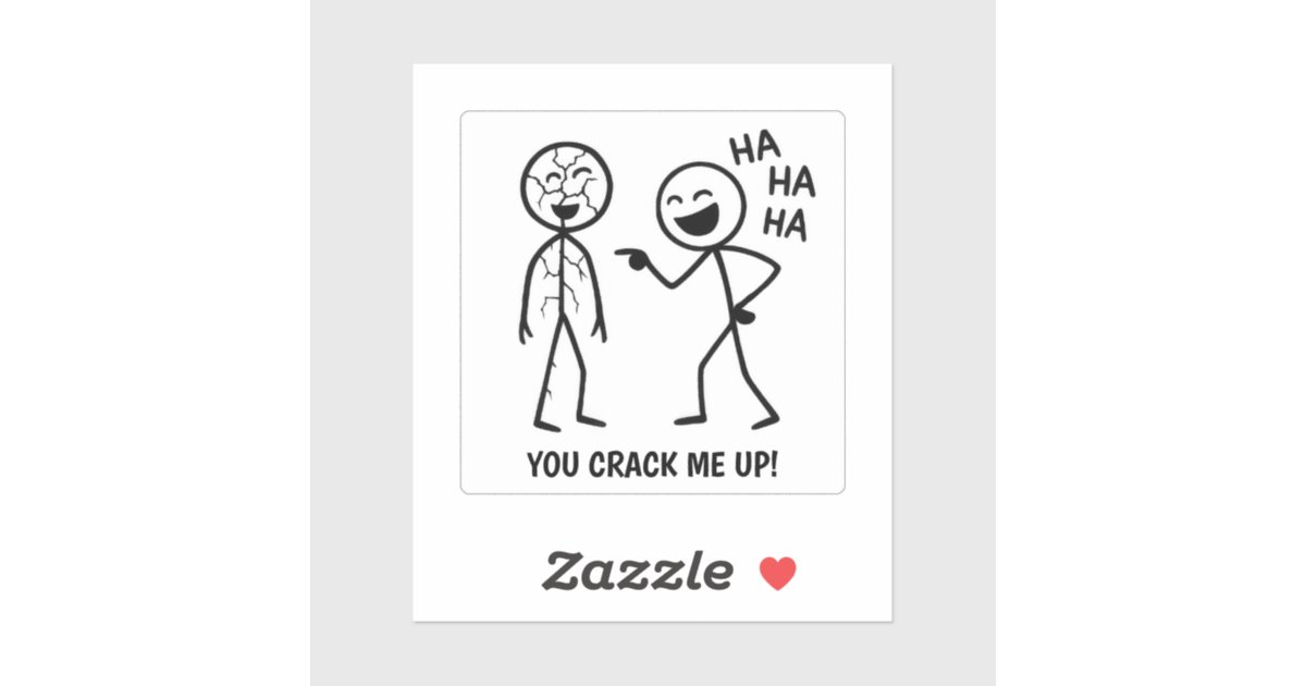 Funny Stickman Sticker | Zazzle