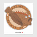 Funny Stonefish Cartoon Character Sticker | Zazzle