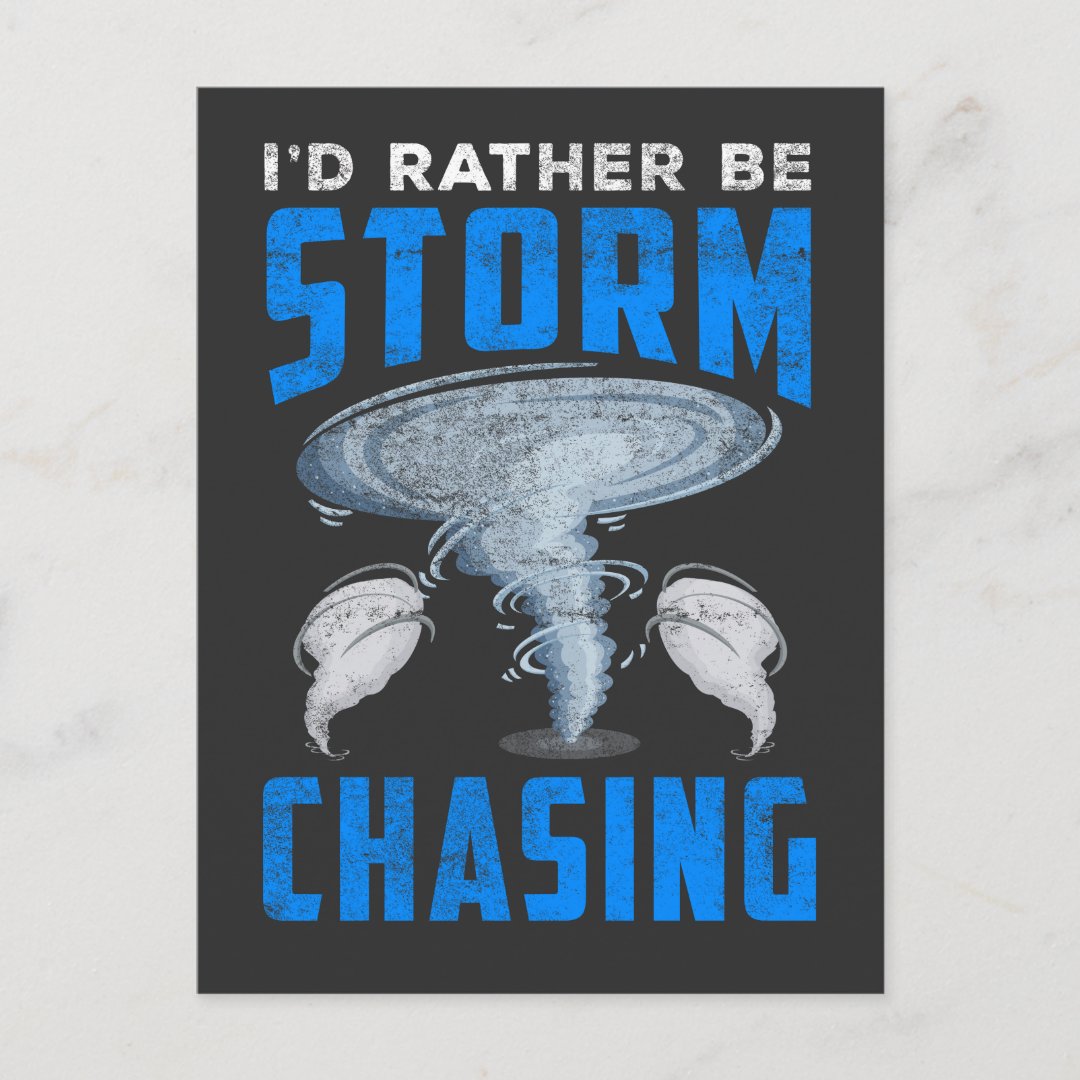 Funny Storm Chasing Meteorology Tornado Fan Postcard | Zazzle