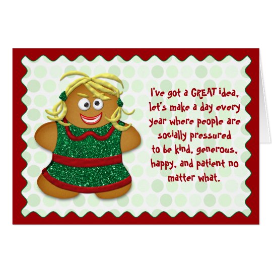 Funny Stress Free Christmas Greeting Card | Zazzle