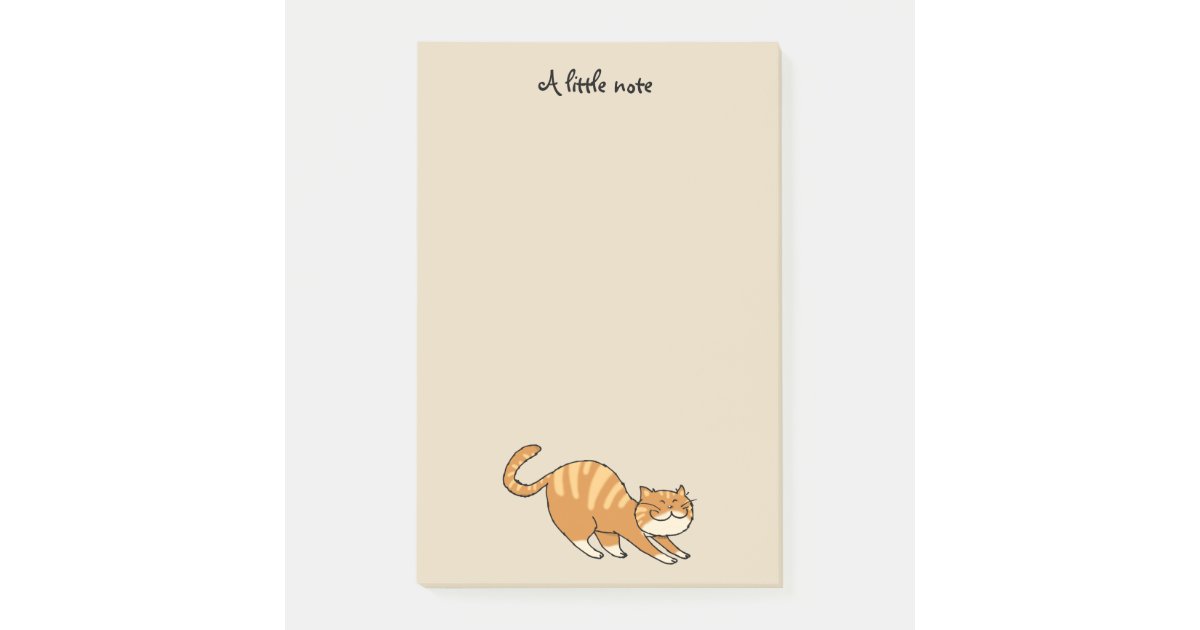 funny stretching cat post-it notes | Zazzle