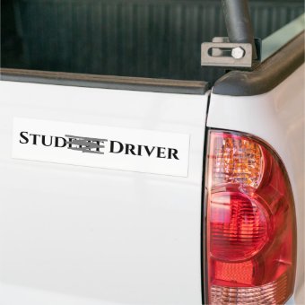 Funny Student Driver Bumper Sticker | Zazzle